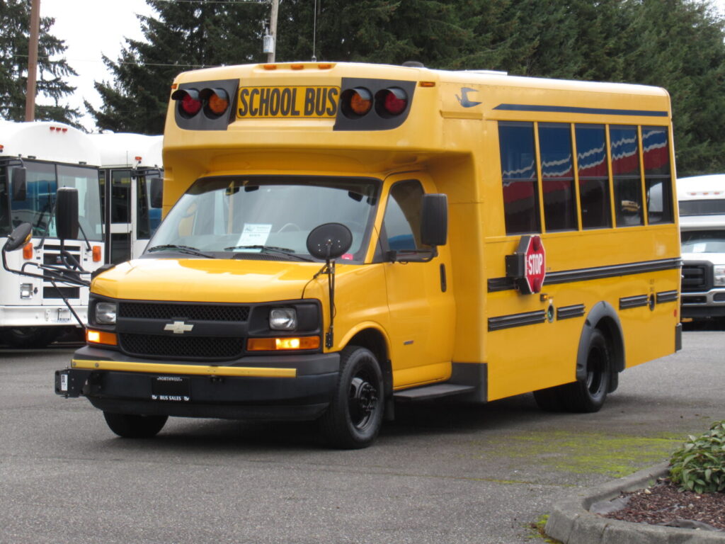 2011 Chevrolet Girardin 12 Passenger + 1 Wheelchair Type-A School Bus ...